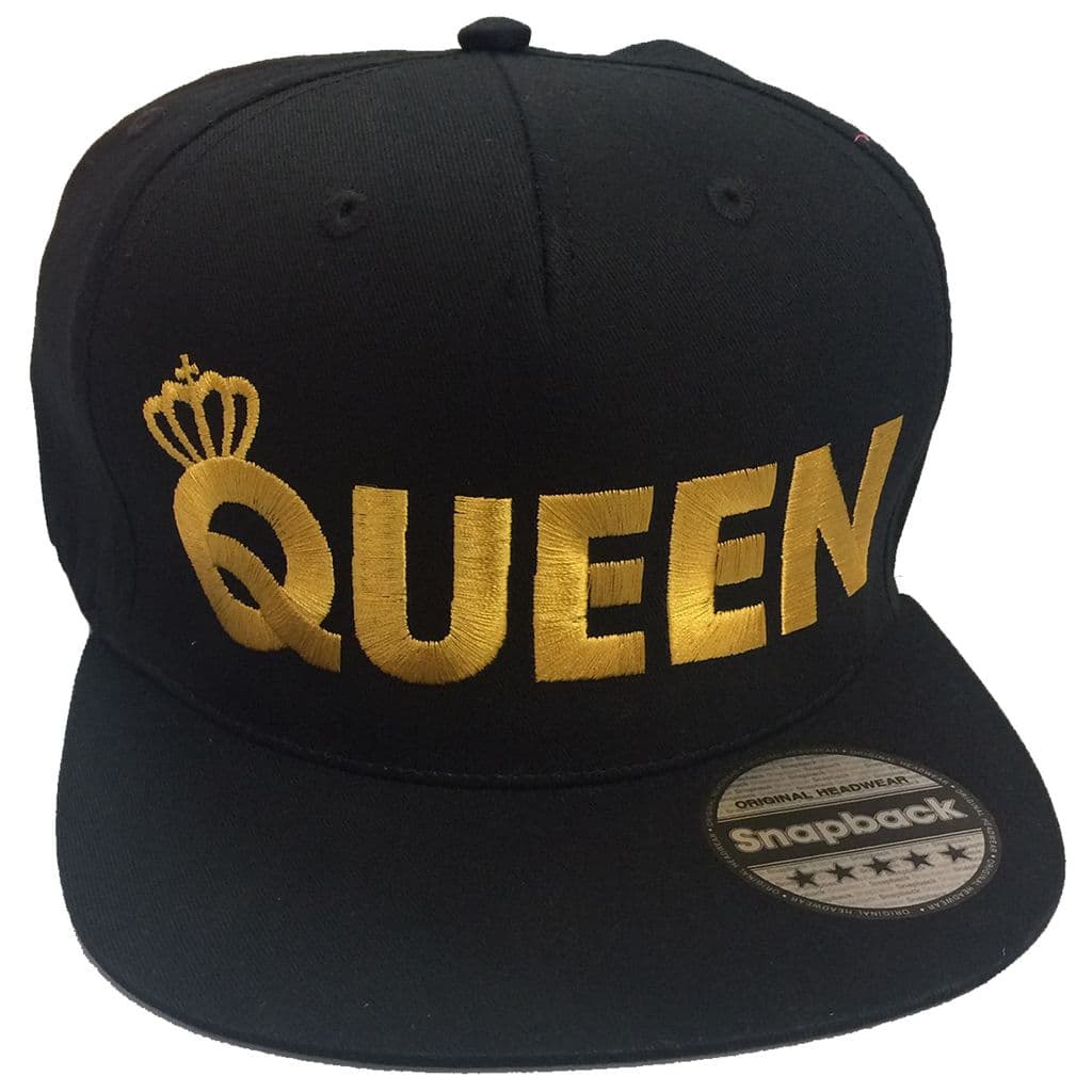 King Queen Pair Embroidered Rapper Cap Set